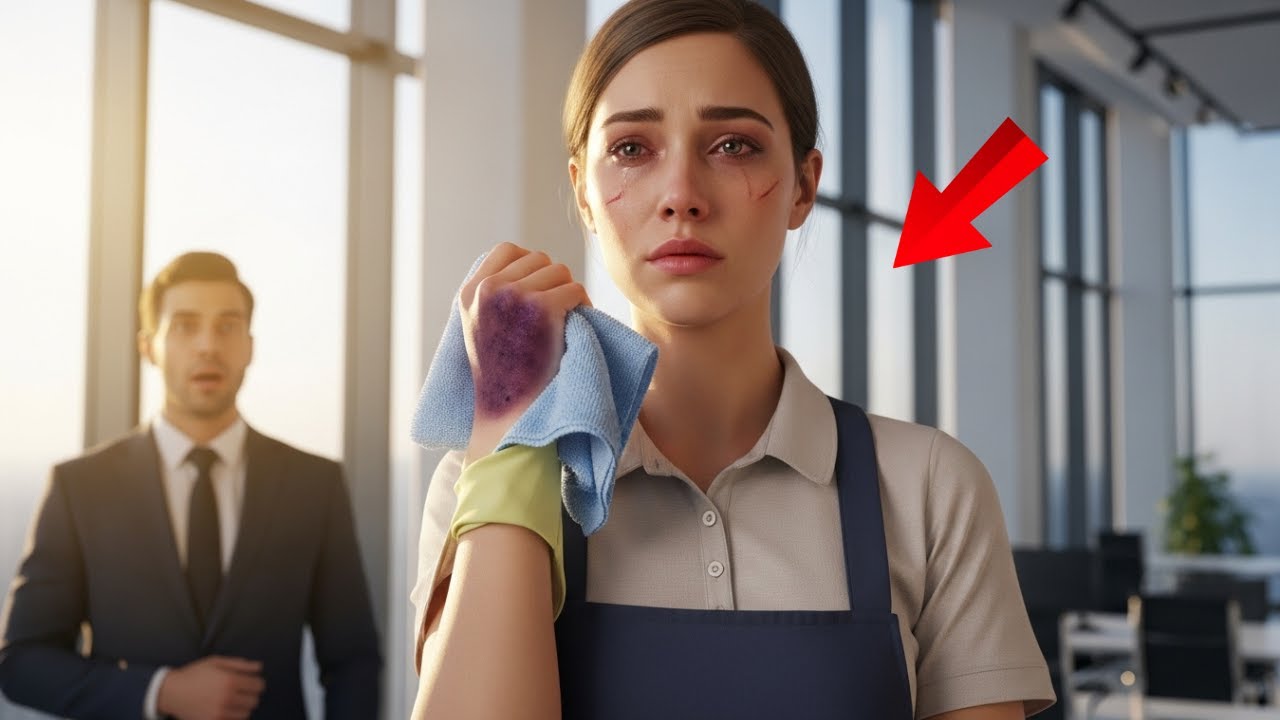 “The CEO Saw the Cleaner’s Hidden Bruises — What He Did Next Shocked ...