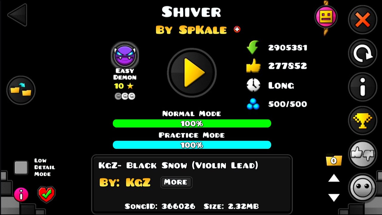 Shiver by SpKale 100% (2/3 Coins) Gameplay - Geometry Dash - YouTube