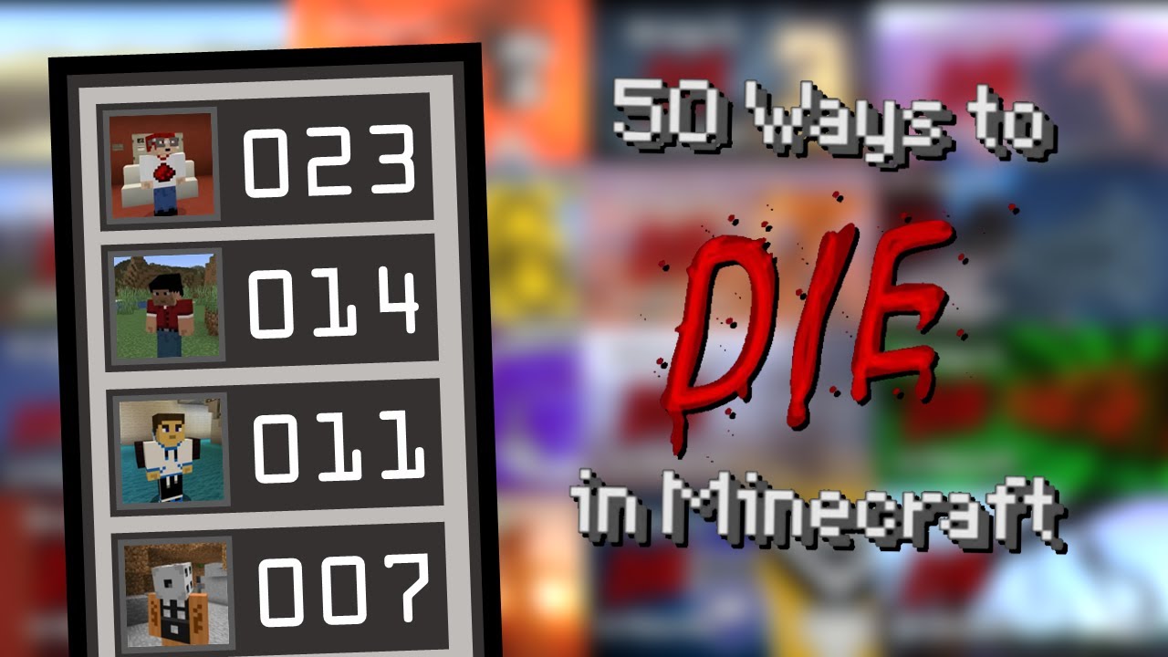 50 Ways to Die in Minecraft but there's a Death Count for every ...