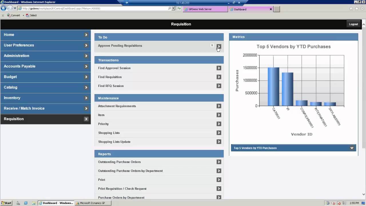 Integrated web-based procurement with Microsoft Dynamics - WorkPlace ...