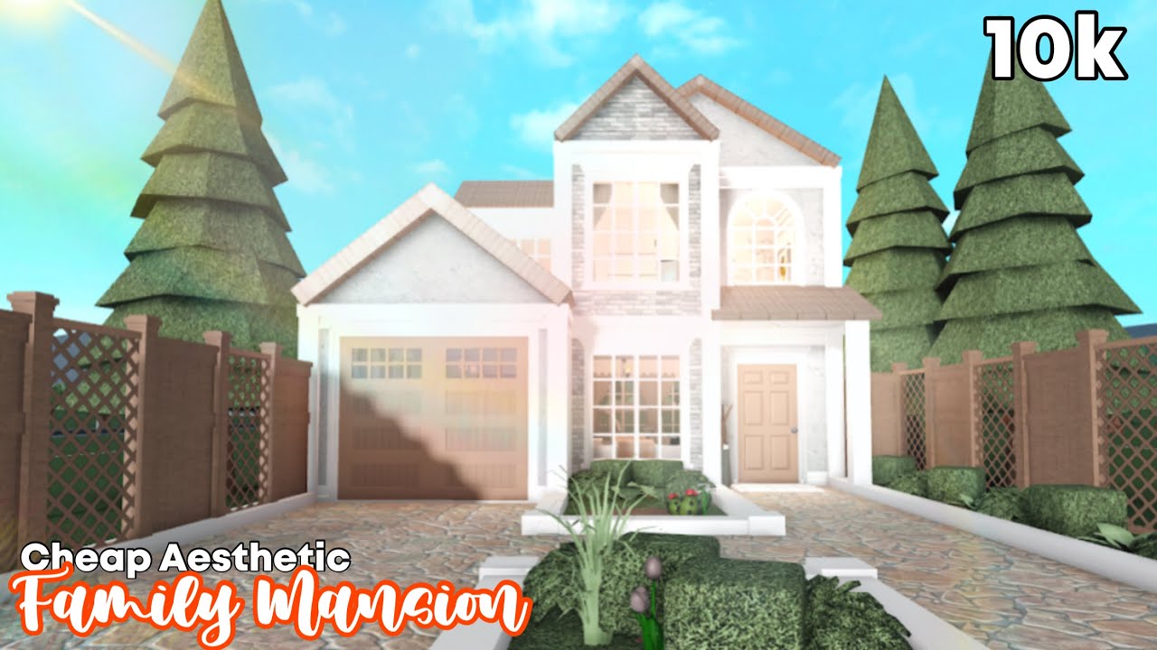 Bloxburg: 10k Cheap Aesthetic Family Mansion (FULL BUILD) | Roblox ...