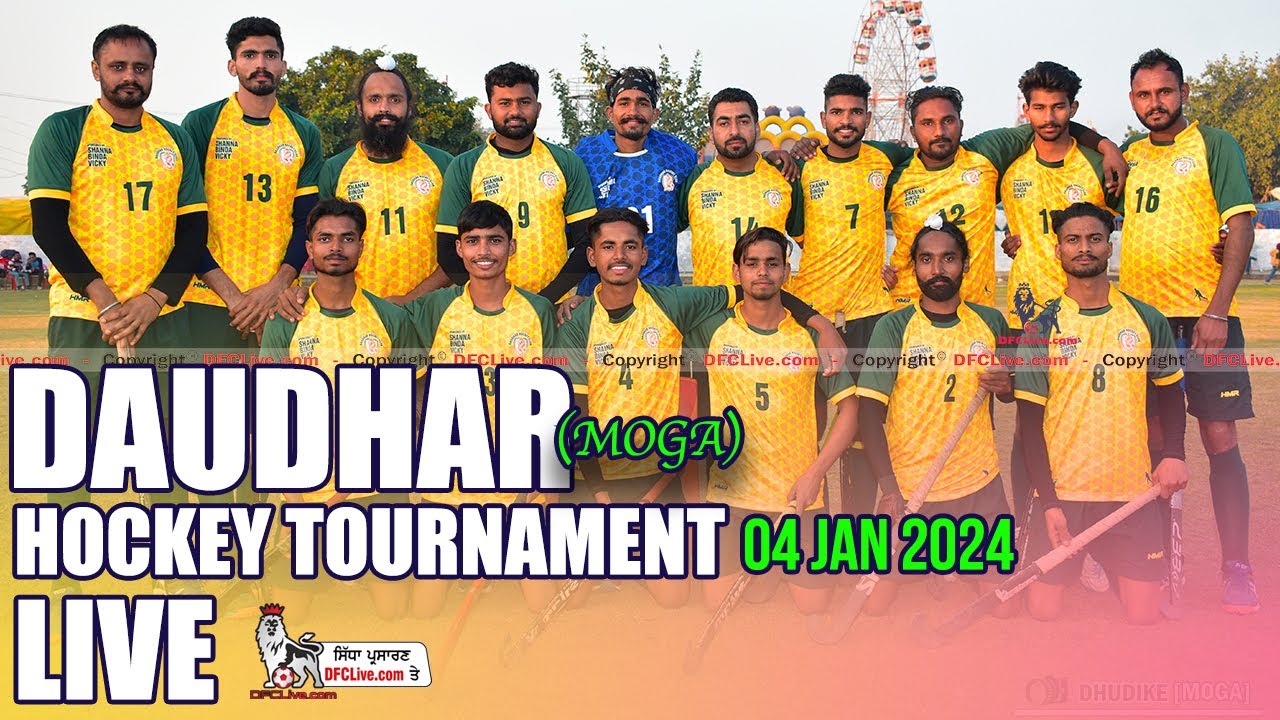 [LIVE] Daudhar [Moga] Hockey Tournament (04 Jan 2024) - YouTube