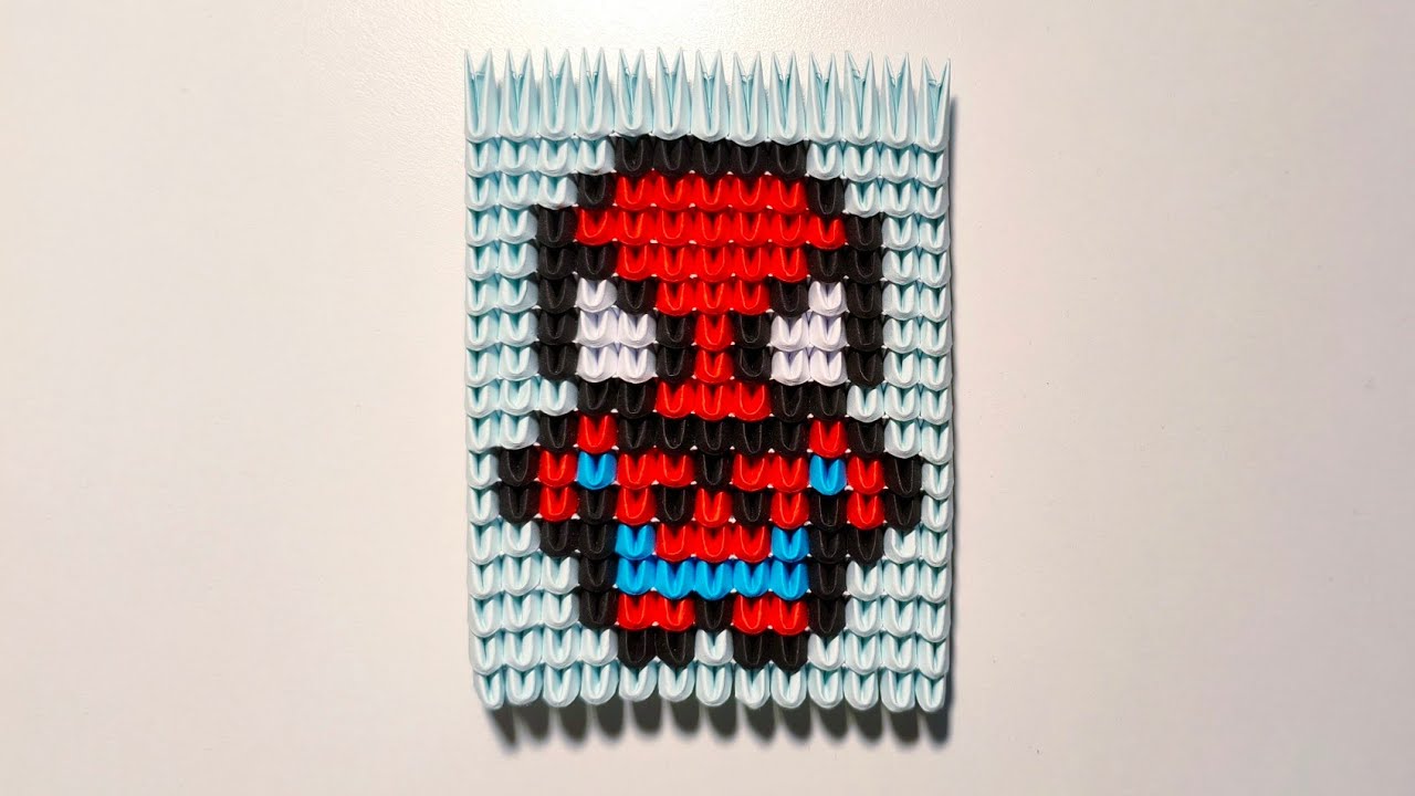 Spiderman 3d origami pixel art TUTORIAL 🕸️ - YouTube
