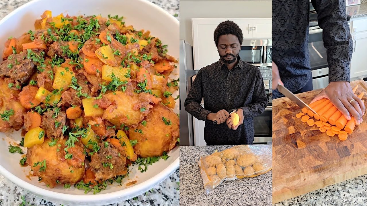 Cooking Sunday dinner for my family | Cameroon potato hotpot recipe ...