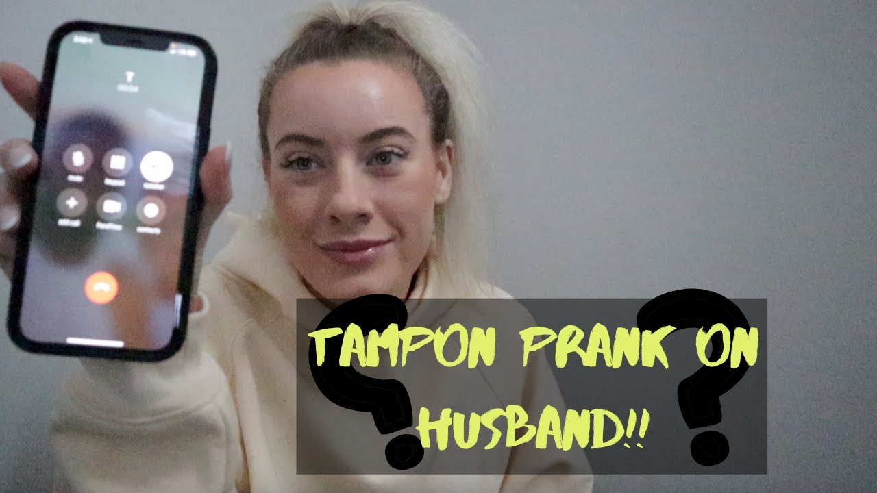 TAMPON PRANK ON HUSBAND! - YouTube