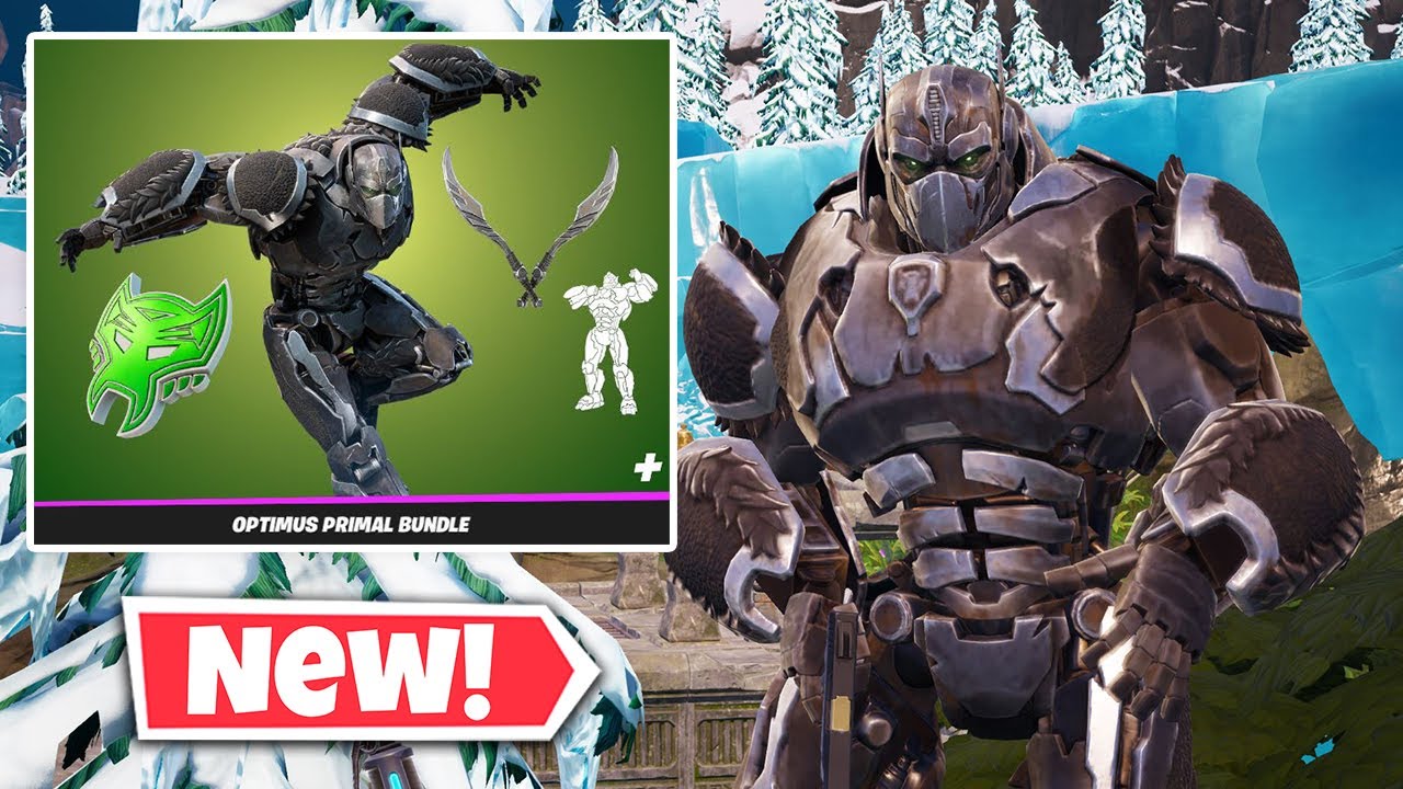 NEW OPTIMUS PRIMAL Skin Gameplay In Fortnite! - YouTube