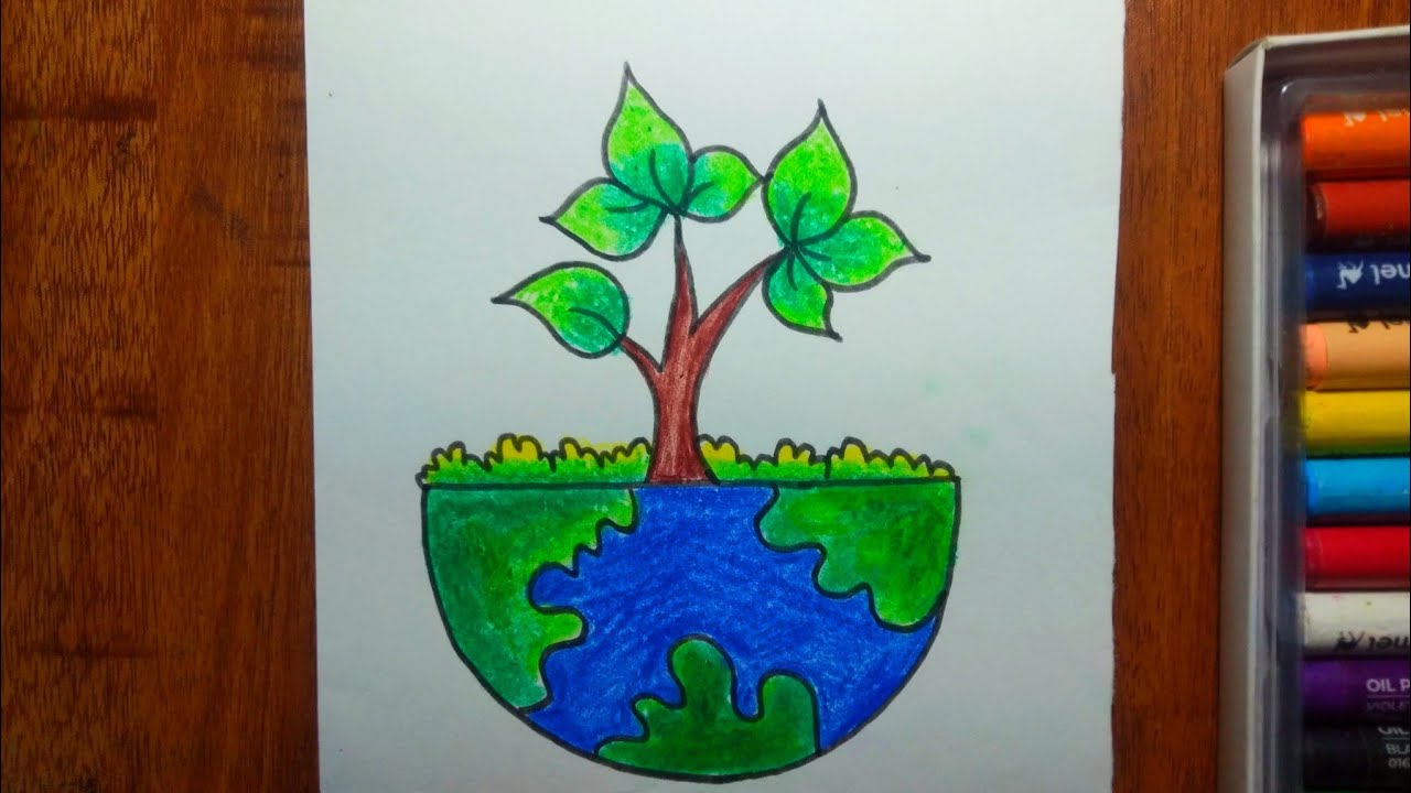 World Earth Day Drawing for Beginner's || Environment Day Special ...