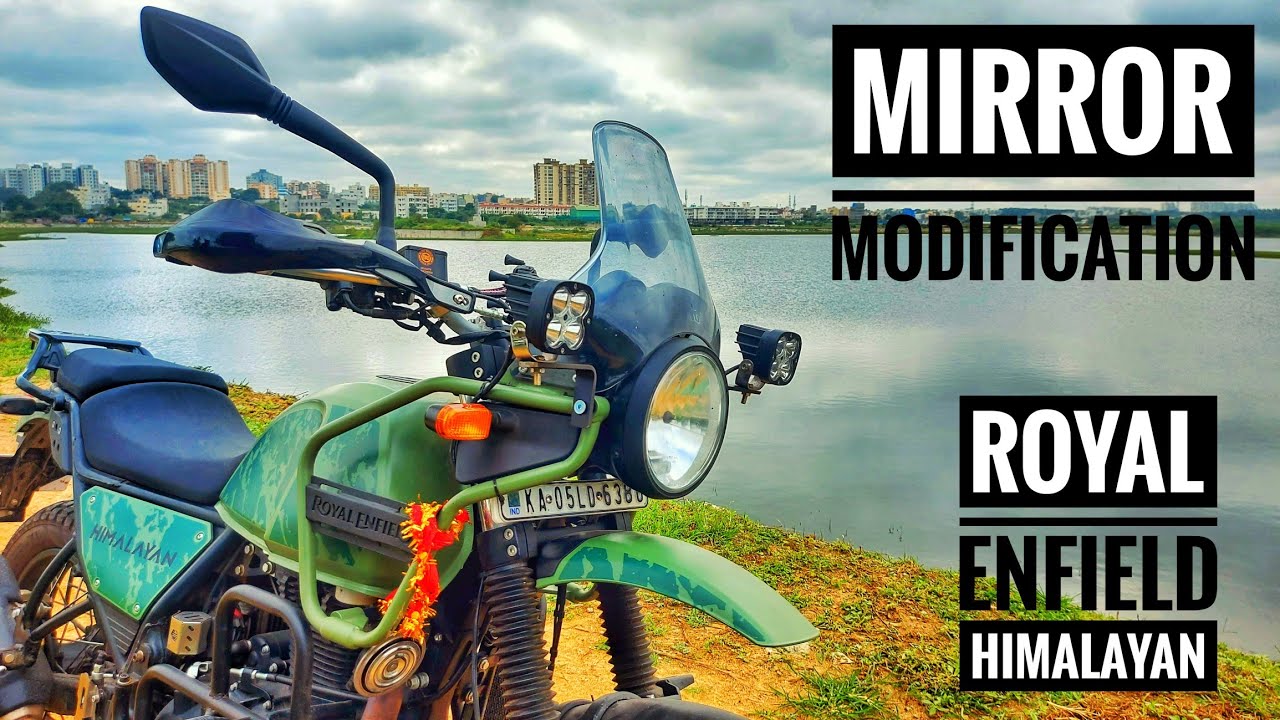 Modification on Himalayan|Mirror modification| #KTM390adventure # ...