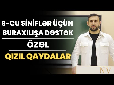 9-cu siniflər üçün Buraxılışa dəstək (ÖZƏL) - QIZIL QAYDALAR