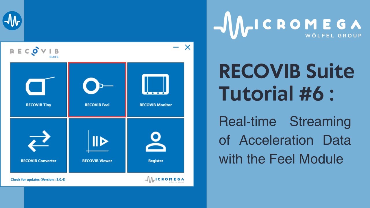 RECOVIB Suite Tutorial #6 : Real-time Streaming of Acceleration Data ...