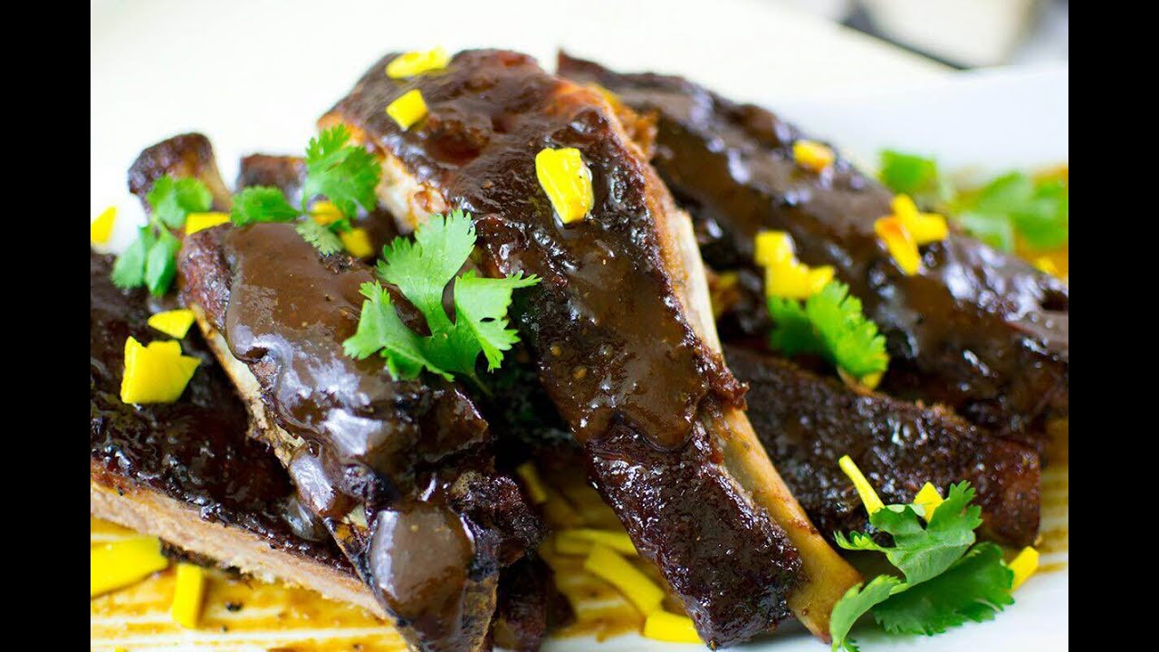 Mango Moscato Barbecue Pork Ribs - Easy 4 step recipe - YouTube
