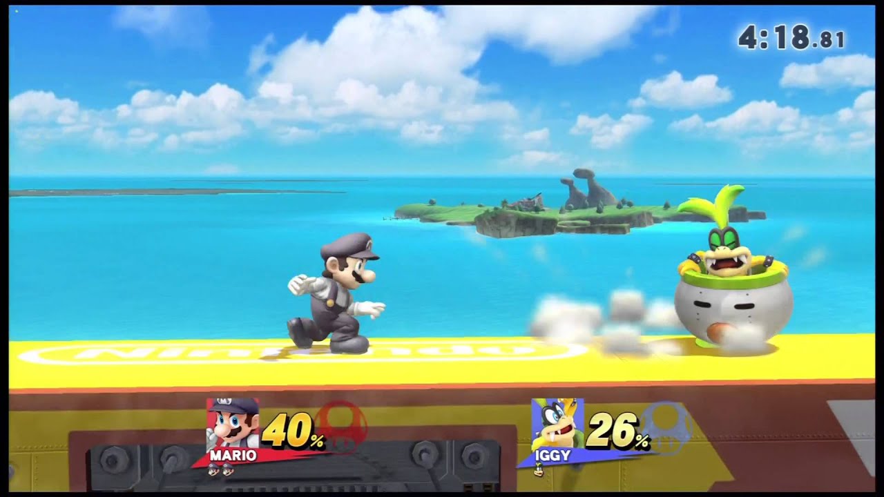 Super Smash bros For Glory Mario vs BowserJr.(Iggy) - YouTube