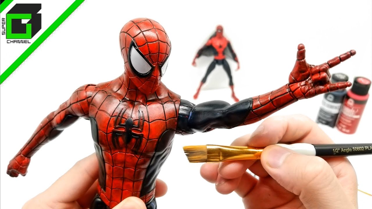 EZ Custom SPIDER-MAN Red and Black Suit UNCUT TUTORIAL VIDEO - YouTube