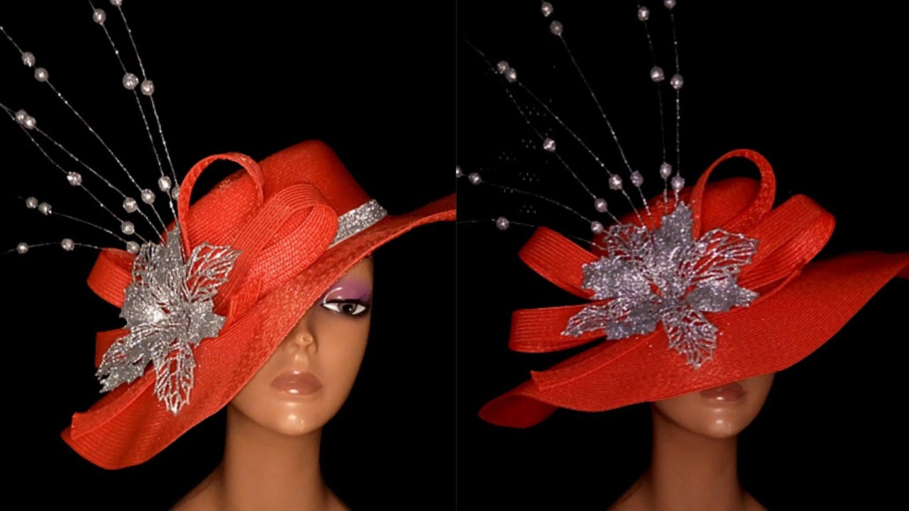 How to design a straw hat / Trim a straw hat / hat making / DIY - YouTube