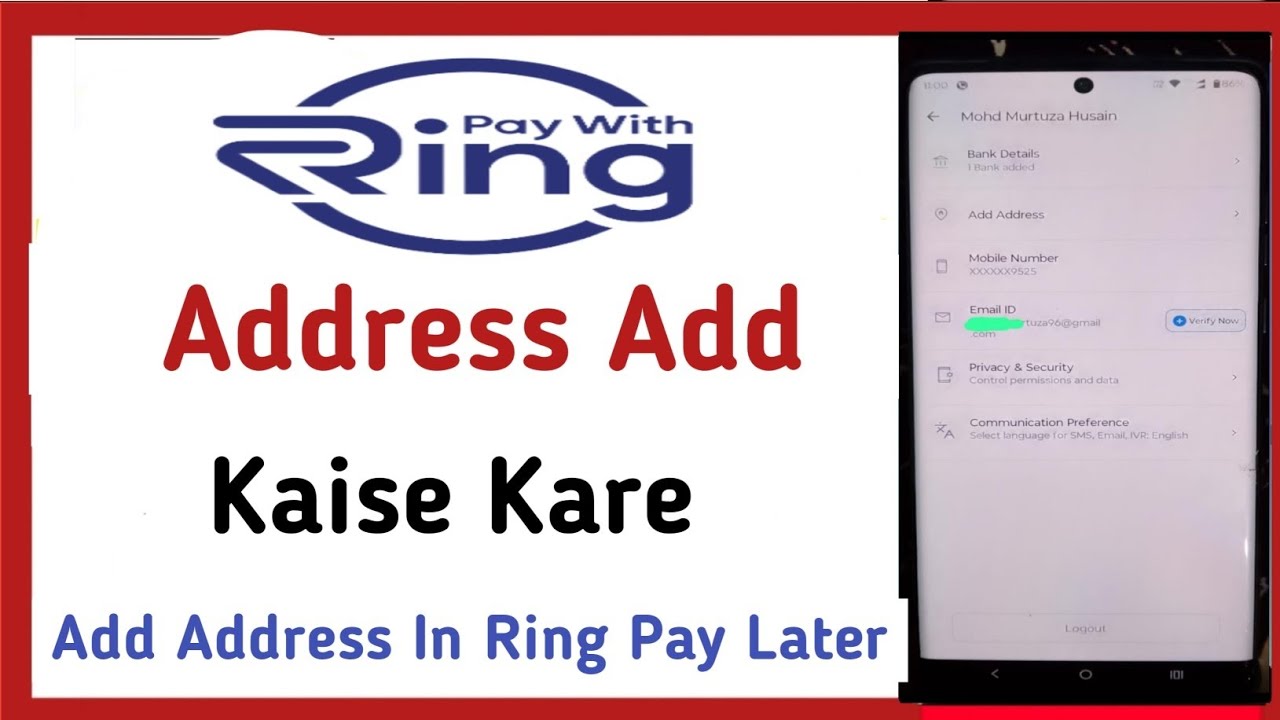 Ring App Me Address Kaise Add Kare | How To Add Address In Ring App ...