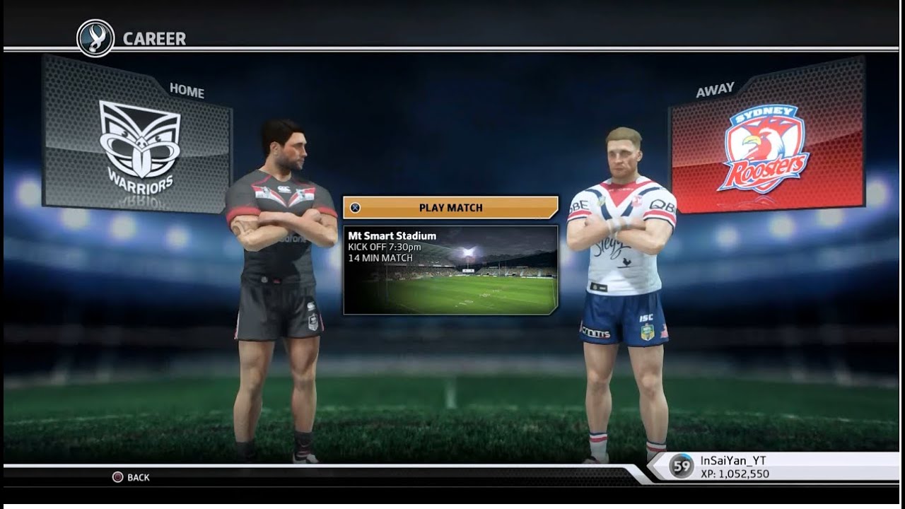 Rugby League Live 3 - Roosters Career (Round 14) - YouTube