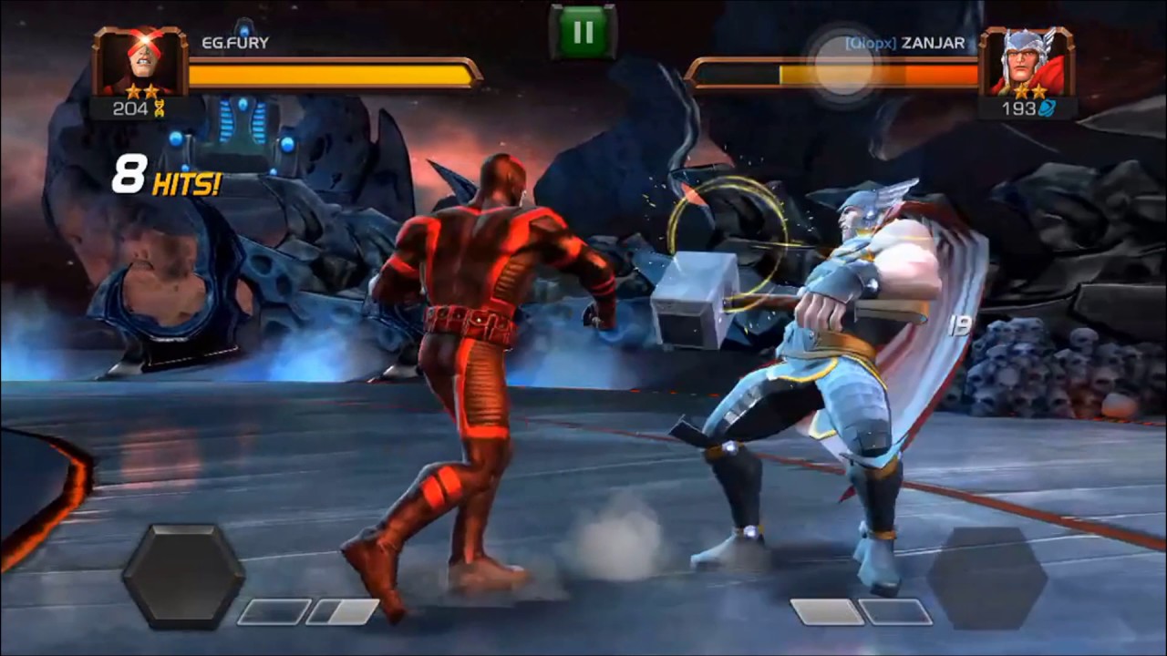 Cyclops vs Thor - 2 Star vs 2 Star - 204 vs 193 - 3 vs 3 - Marvel ...