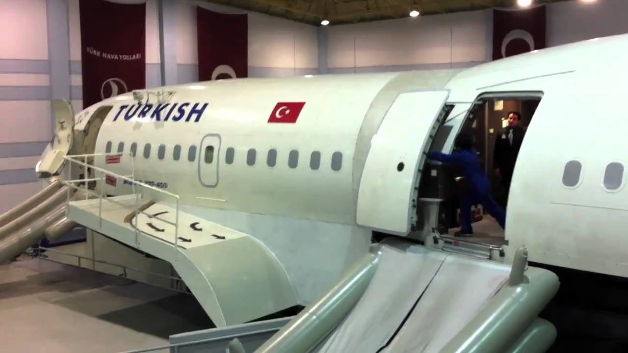 Airplane Emergency Slide Evacuation - YouTube