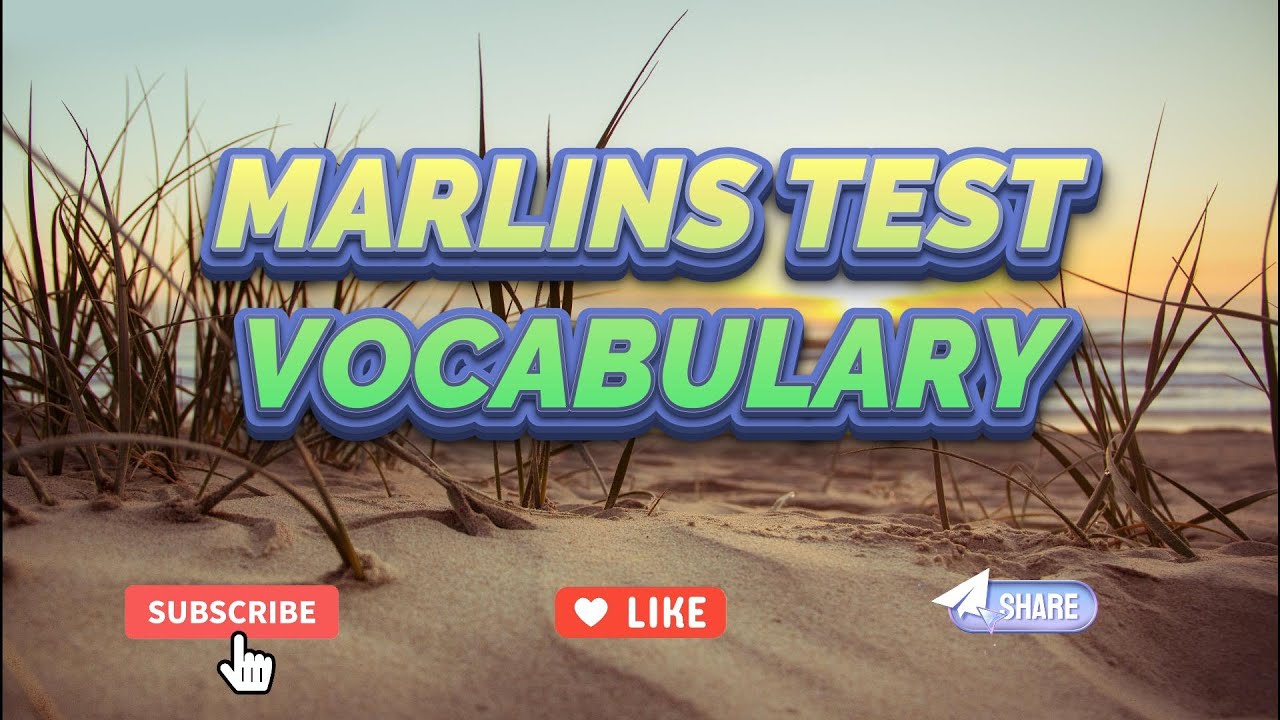 Marlins Test For Seafarer - Vocabulary - YouTube