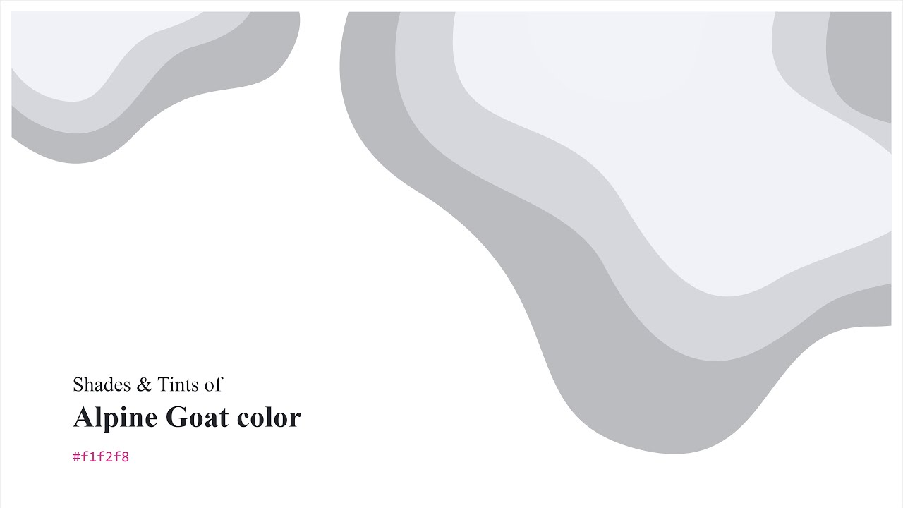 Shades & Tints of Alpine Goat color #f1f2f8 A Warm Blue color #d6d7dc # ...