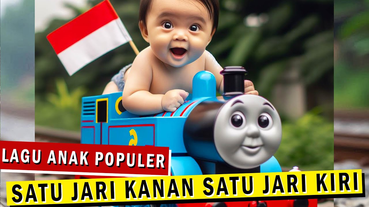 Anak Kecil Naik Kereta Api Thomas Lagu Satu Jari Kanan - YouTube