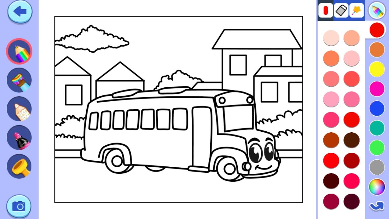 Mewarnai Bus sekolah - YouTube