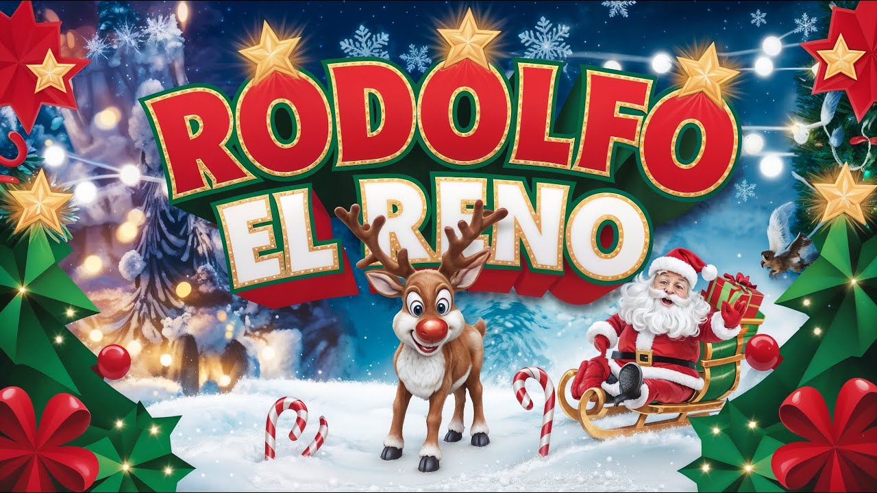🦌EL RENO RODOLFO 🎅🦌🌲| Canción popular navideña | Villancico para niños ...
