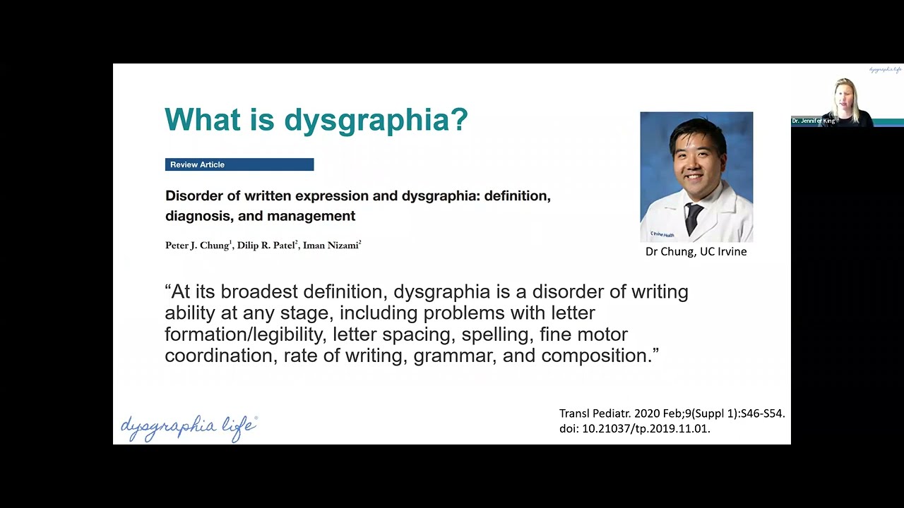Defining Dysgraphia: Creating Understanding and Support - YouTube