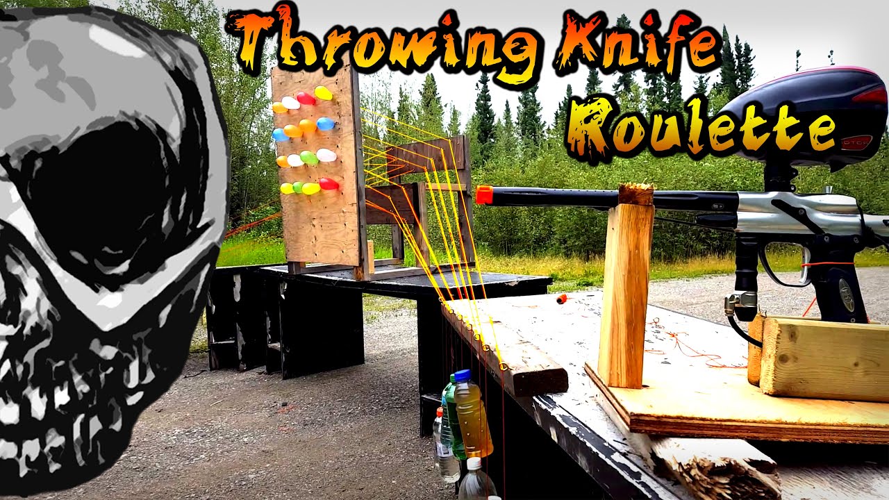Throwing Knife Roulette | Paintball Apparatus - YouTube
