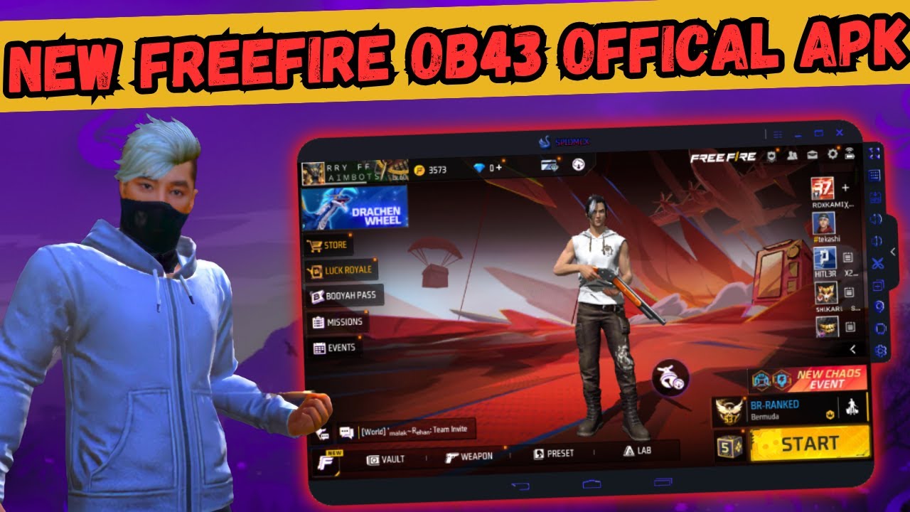 How to Download Free Fire Offical Apk OB43 New Update |All Emulators ...