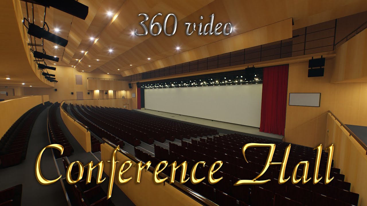 Conference Hall 3d model 360 video - YouTube