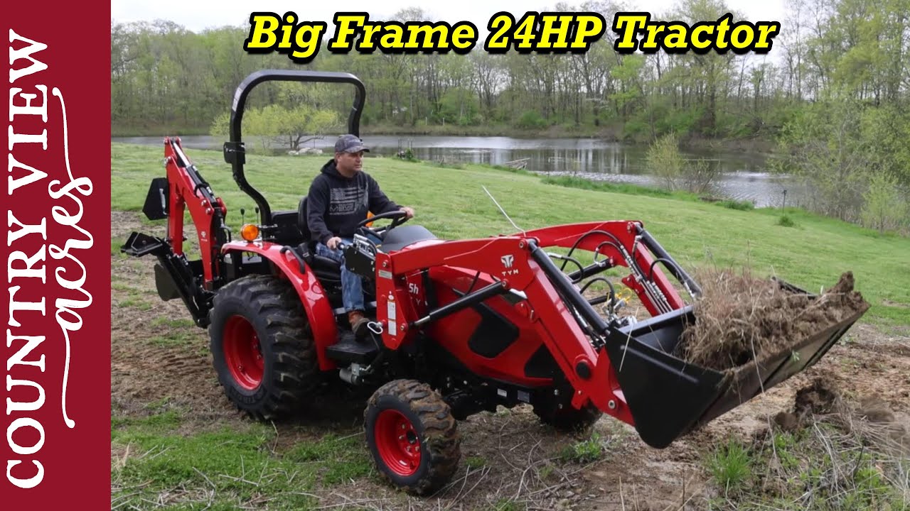 We got a new 24 horsepower tractor. The TYM 2515H with backhoe ...