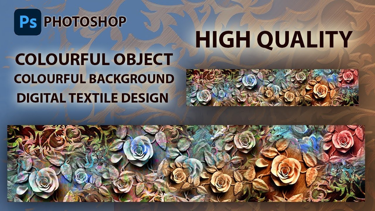 New Digital textile saree Design | How to make Colourfull Background ...