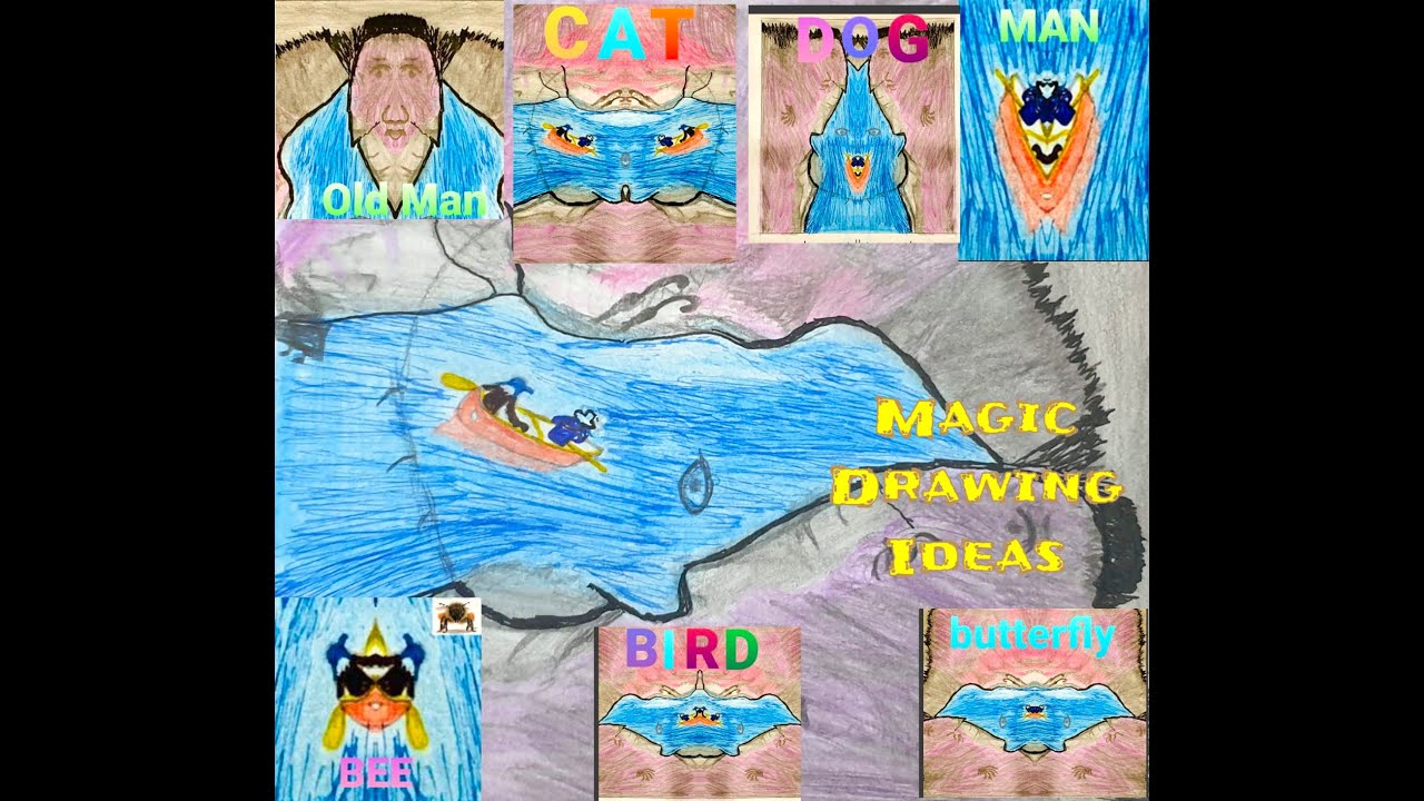 magic drawing idea ll waterfall magical beautiful scenery - YouTube