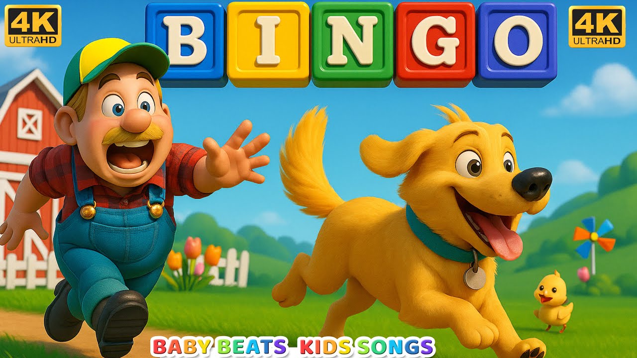 BINGO | Nursery Rhymes & Kids Songs | There was a farmer had a dog song ...