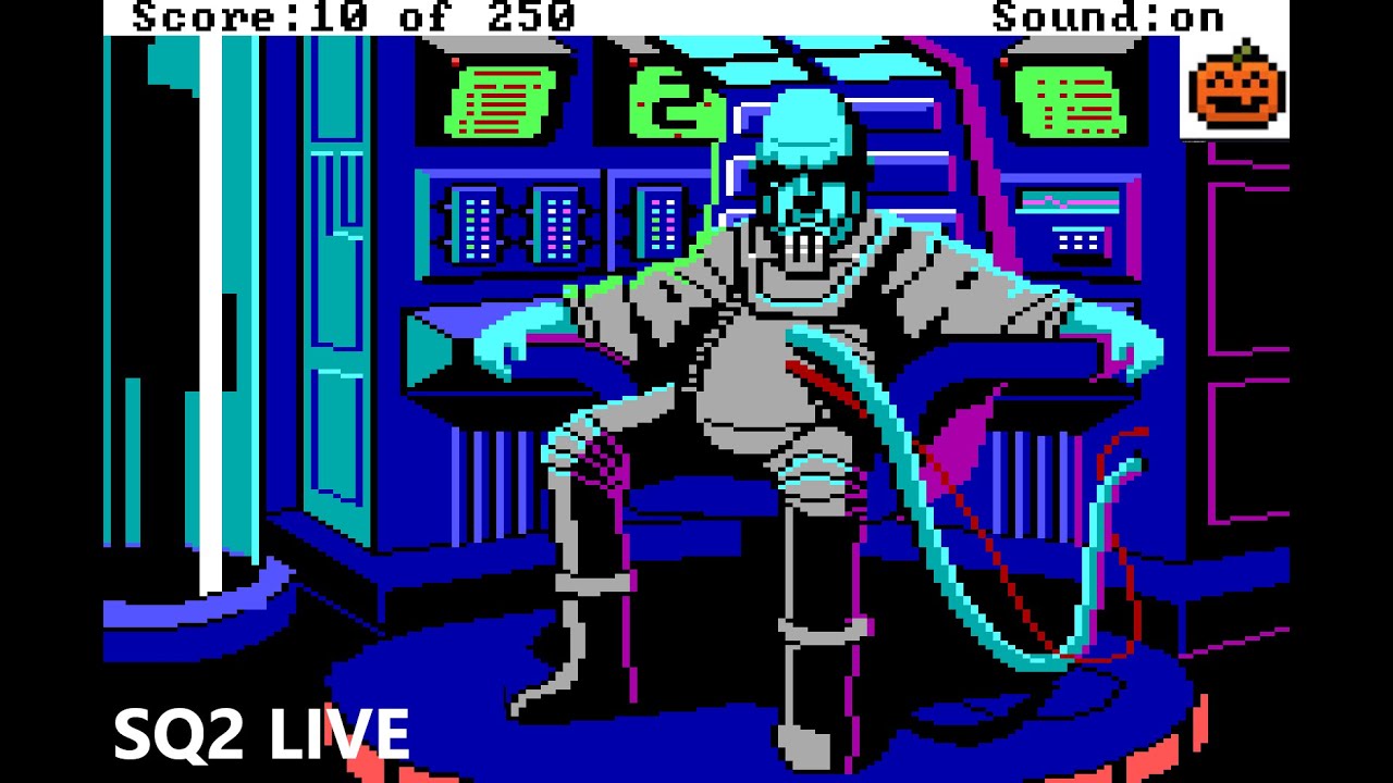 SPACE QUEST 2 (newb) STREAM! Classic Sierra EGA parser adventure game ...