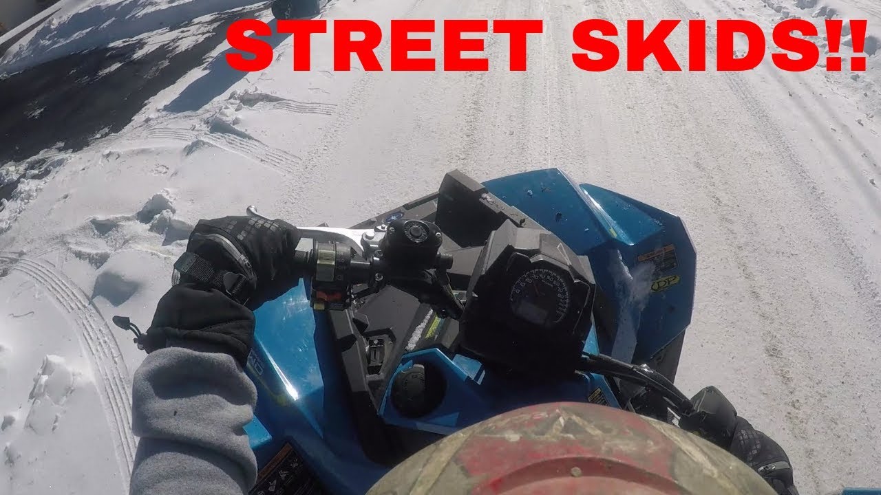 ATV STREET DRIFTING IN THE SNOW! - YouTube