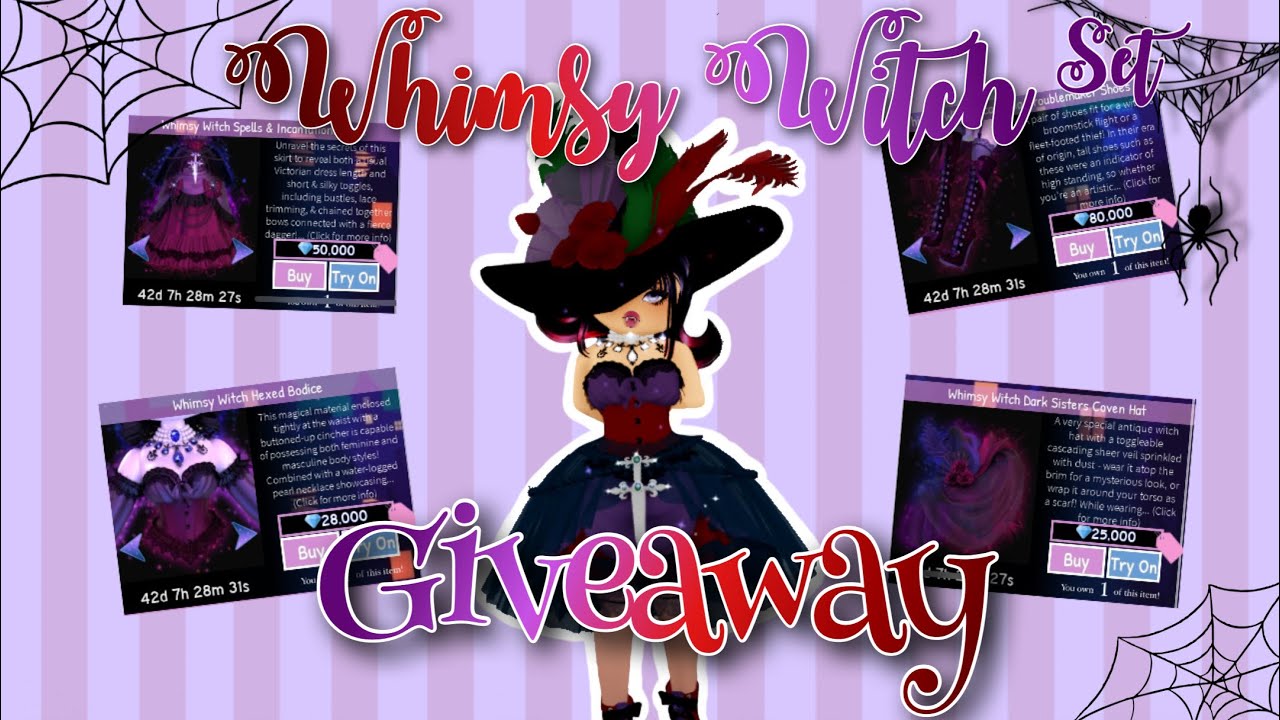 *CLOSED* - NEW WHIMSY WITCH SET GIVEAWAY IN ROYALLOWEEN ~ Halloween Update Royale High Roblox ...