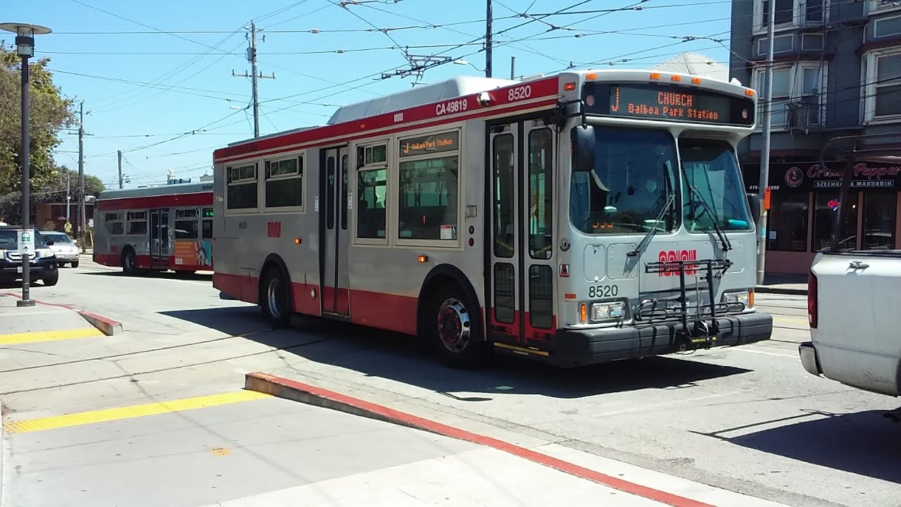 SF Muni 2007 Orion VII HEV 07.503 8520 on Route J-Church Bus - YouTube