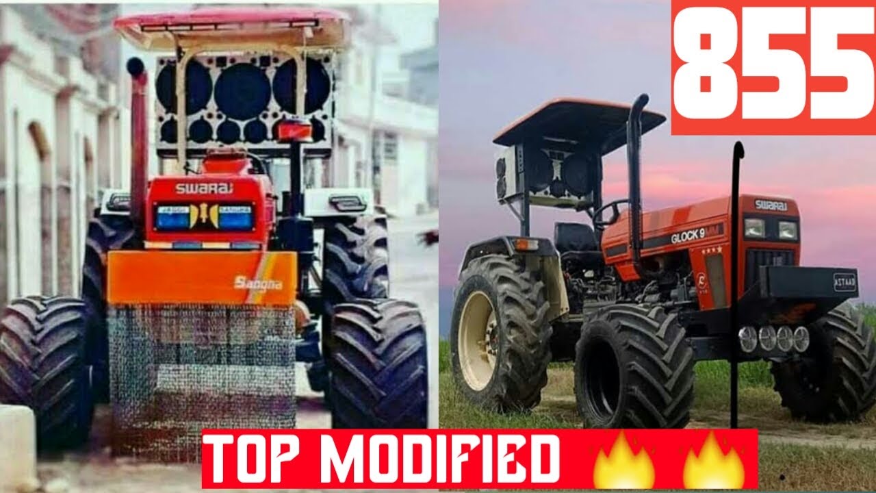 Swaraj 855 best modified tractor Top tractors stunts tractor info - YouTube