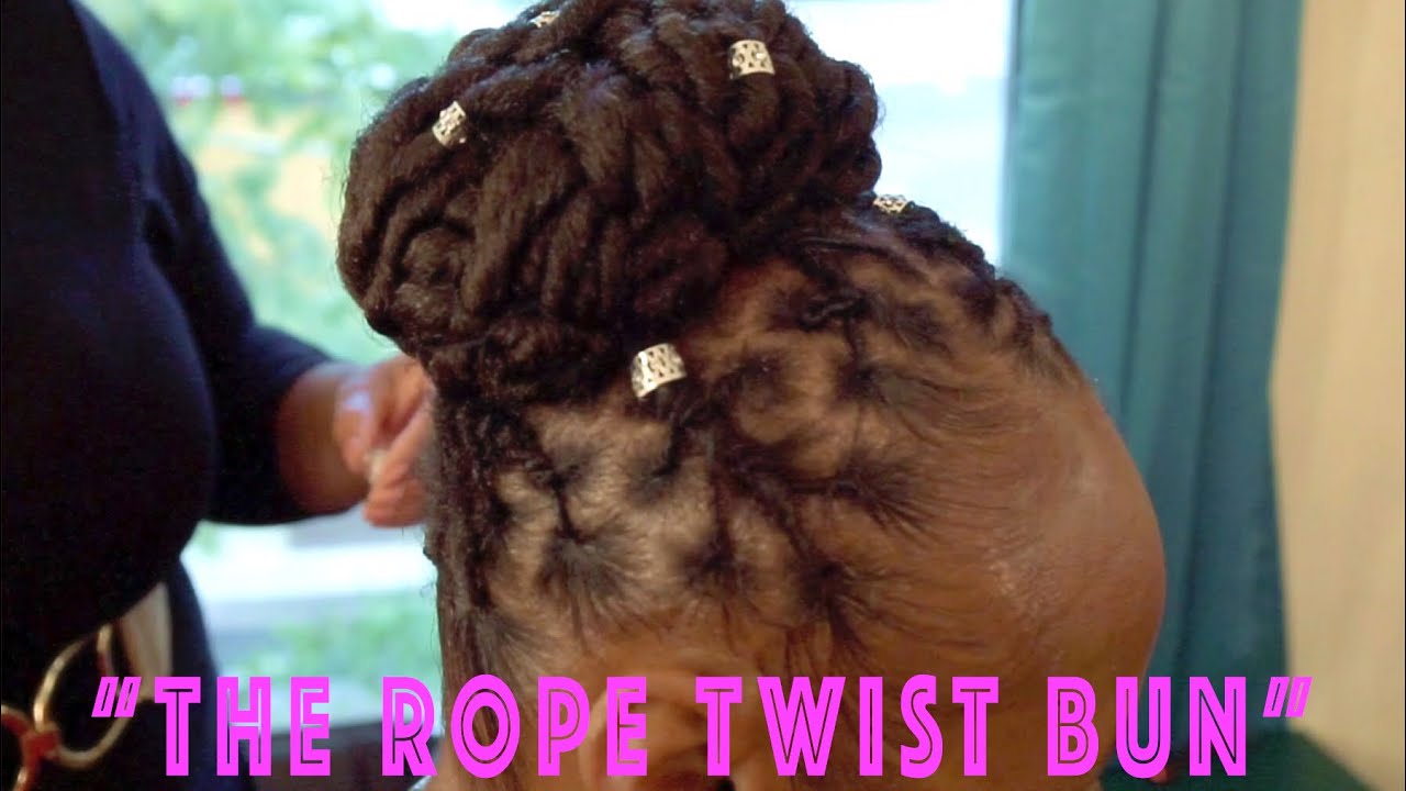 Ways to Style Baby Dreads - The Rope Twist Bun - YouTube