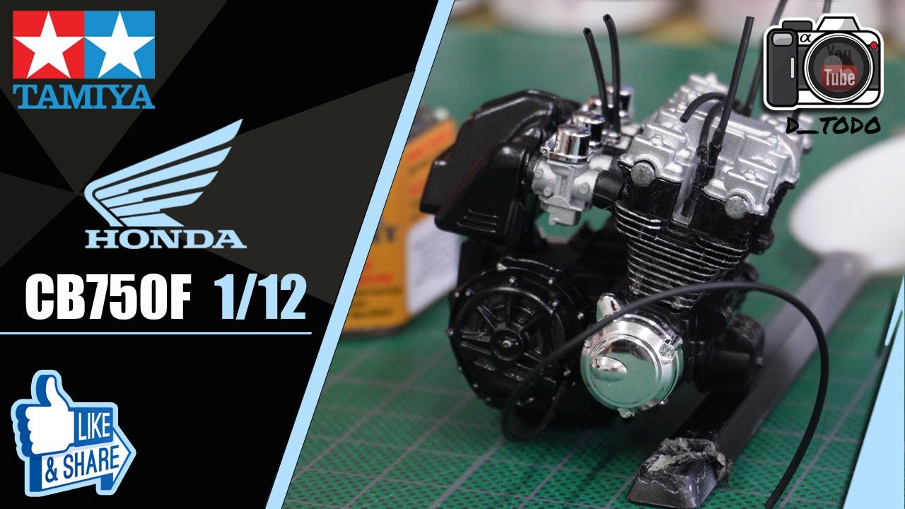 06 | TAMIYA #14066 HONDA CB750F 1/12 MODELO A ESCALA PARTE #1 - YouTube