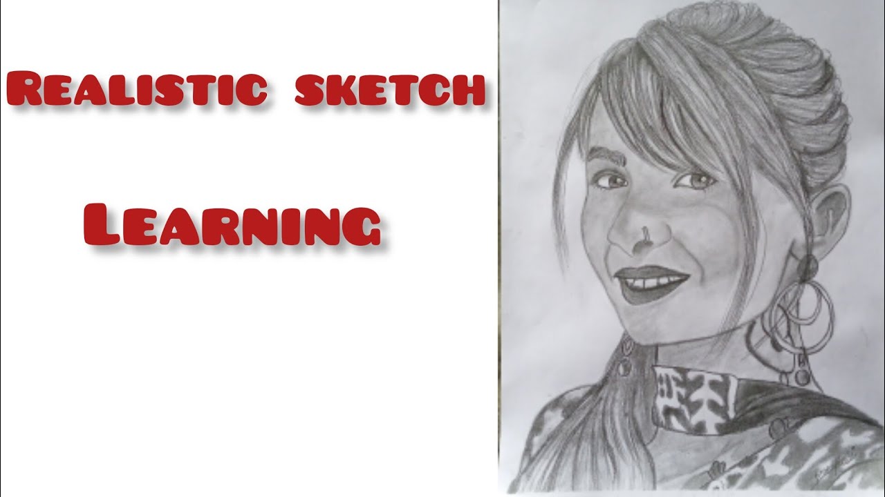 realistic sketch #youtube #video #drawing #skech - YouTube