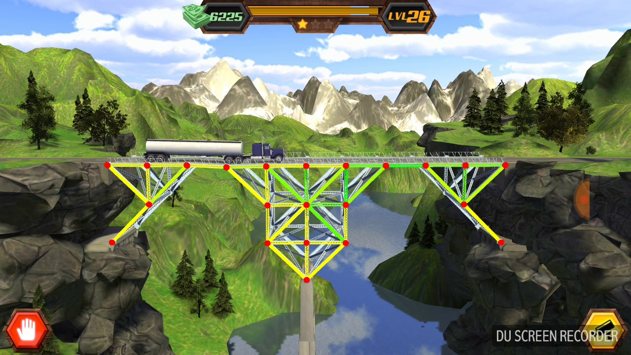 Bridge Construction game - Level 26 - YouTube
