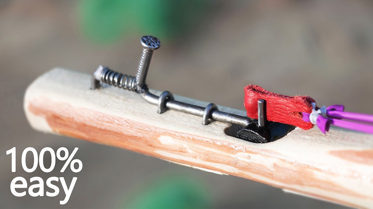 DIY Nail Slingshot - New Trigger Idea - YouTube
