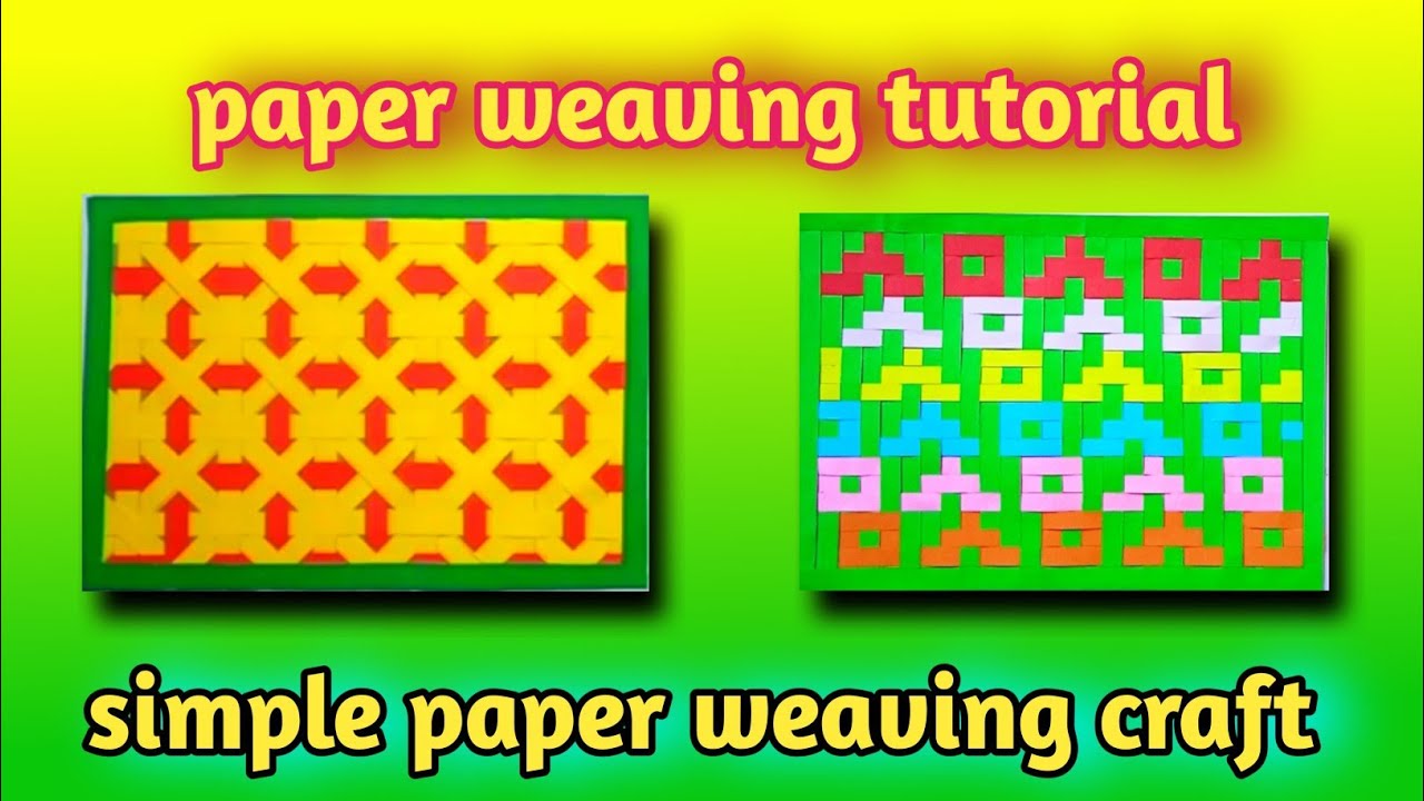simple paper weaving craft, paper weaving tutorial, weaving with paper ...