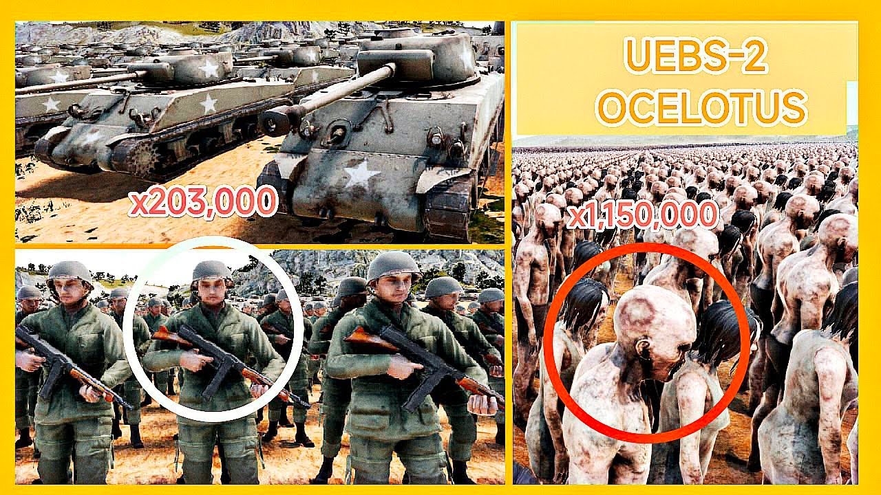 😺x1,150,000 Zombies VS 203,000 Humans in Ultimate Epic Battle Simulator ...