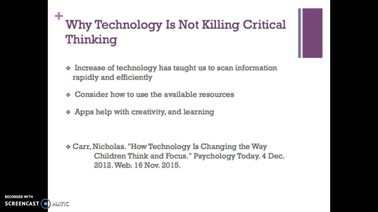Is Technology Killing Critical Thinking? - YouTube