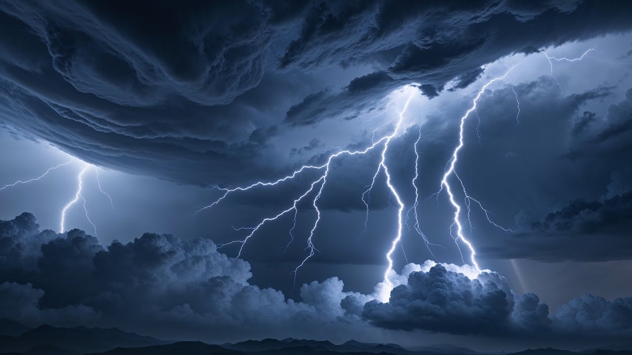 ⚡ Powerful Thunderstorm Rain Sounds for Sleeping | Relaxing Rain ...