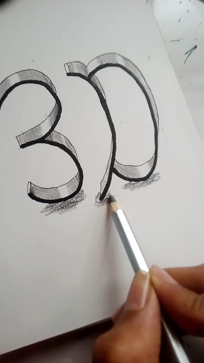 How to write in 3D. #art #tutorial #drawing - YouTube